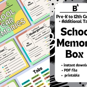 School Memory Box, First Day of School Interview, School File ...