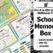 School Memory Box, First Day of School Interview, School File ...