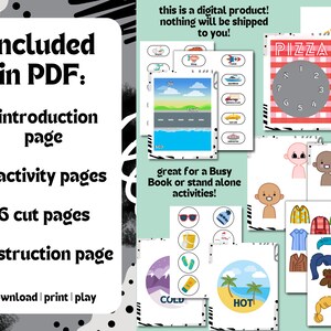 Toddler Busy Book, Toddler Workbook Pages, Learning Binder, Activity ...