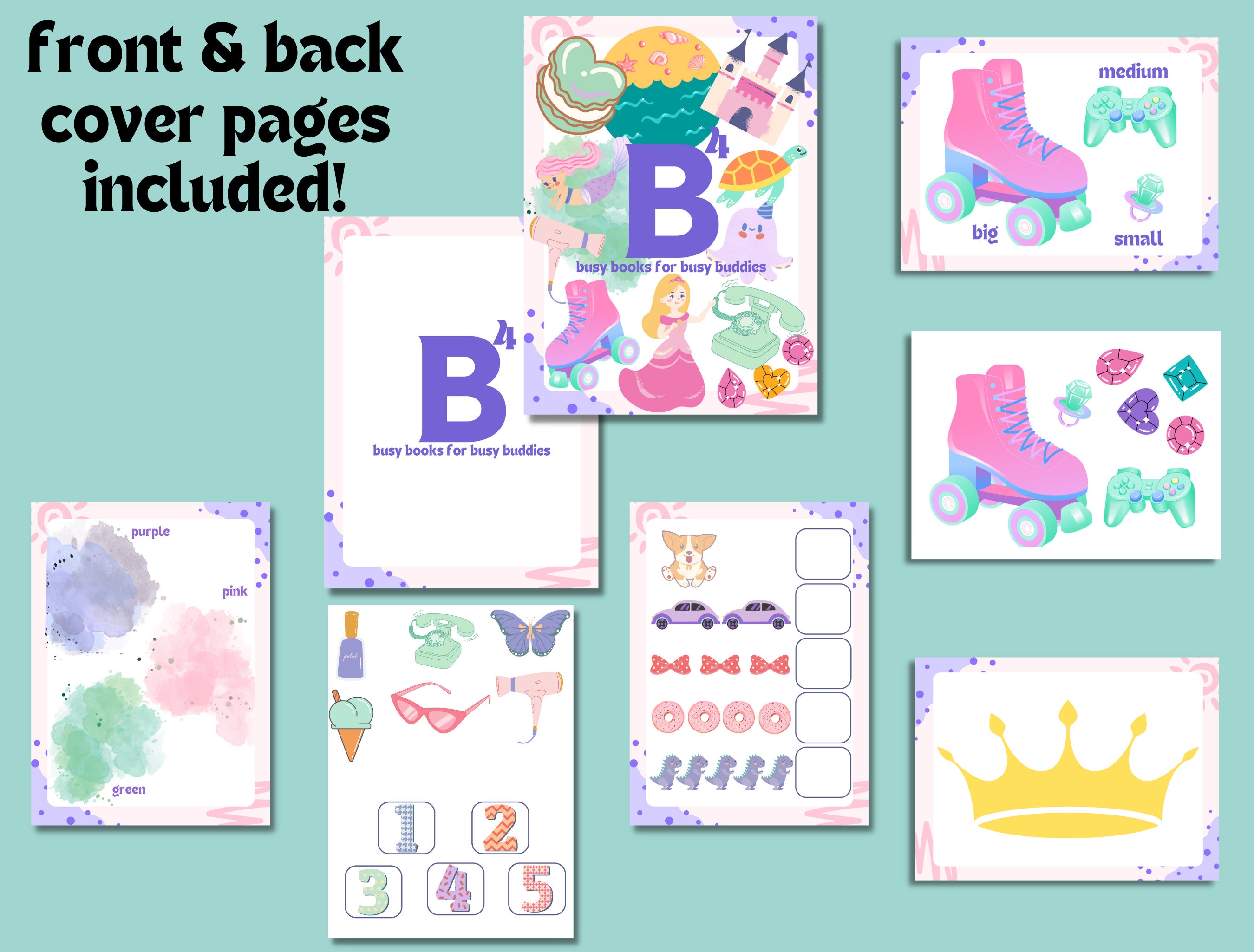 Toddler Busy Book, Toddler Workbook Pages, Learning Binder, Activity ...