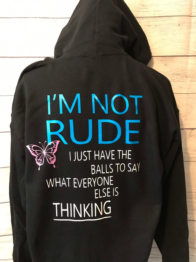 I’m Not Rude Hoodie - Etsy