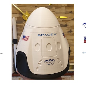 Spacex Falcon 9 Crew Dragon Capsule Decals - Labels Included. UK Seller ...