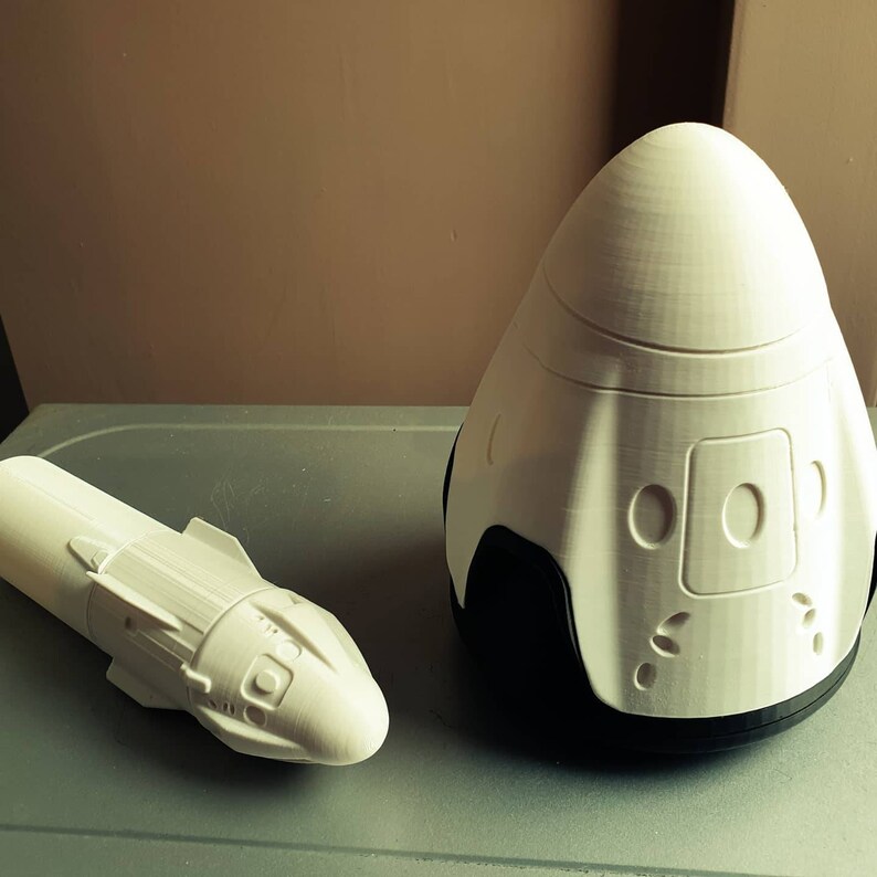 Spacex Falcon 9 Crew Dragon Capsule Decals - Labels Included. Fast ...
