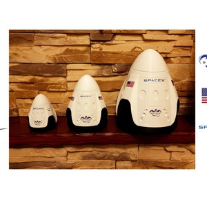 Spacex Falcon 9 Crew Dragon Capsule Decals - Labels Included. Fast ...