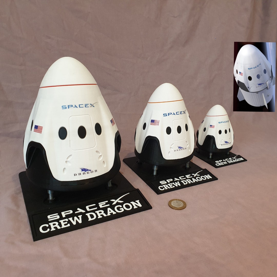 Spacex Crew Dragon Capsule With Stand - Model - Replica - UK Seller ...