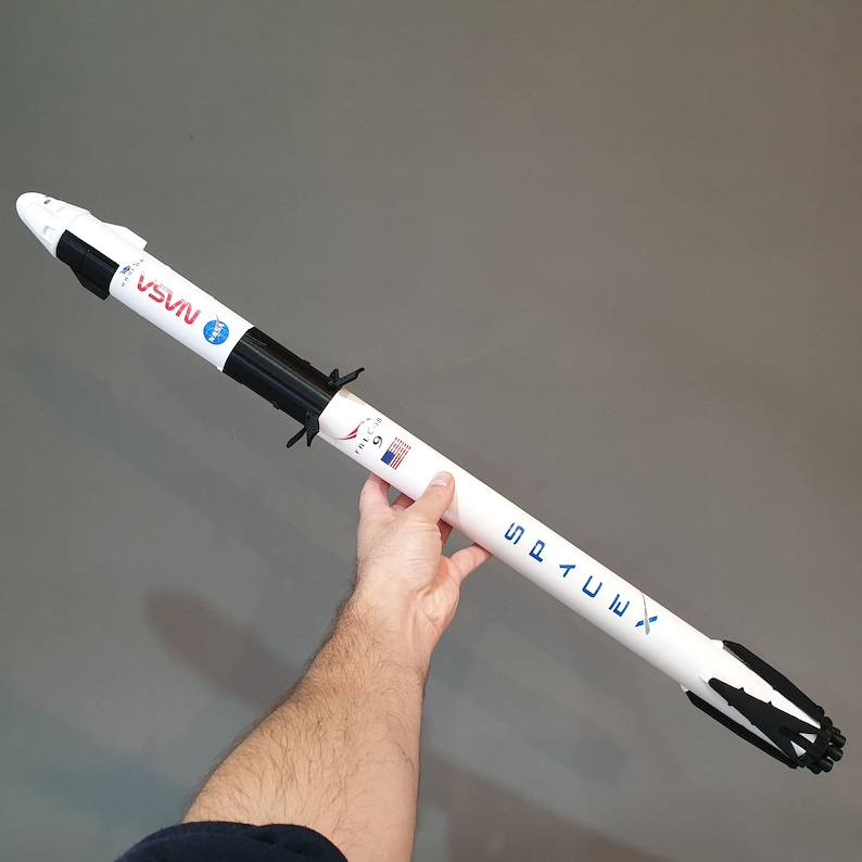 Spacex Falcon 9 With Dragon Capsule - 1:76 Scale 79cm/31inch Tall ...