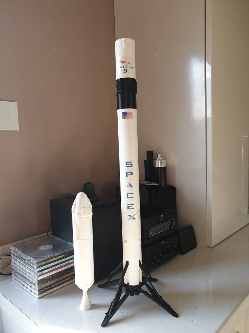 Spacex Falcon 9 With Dragon Capsule 1:76 Scale 84cm/33inch - Etsy UK