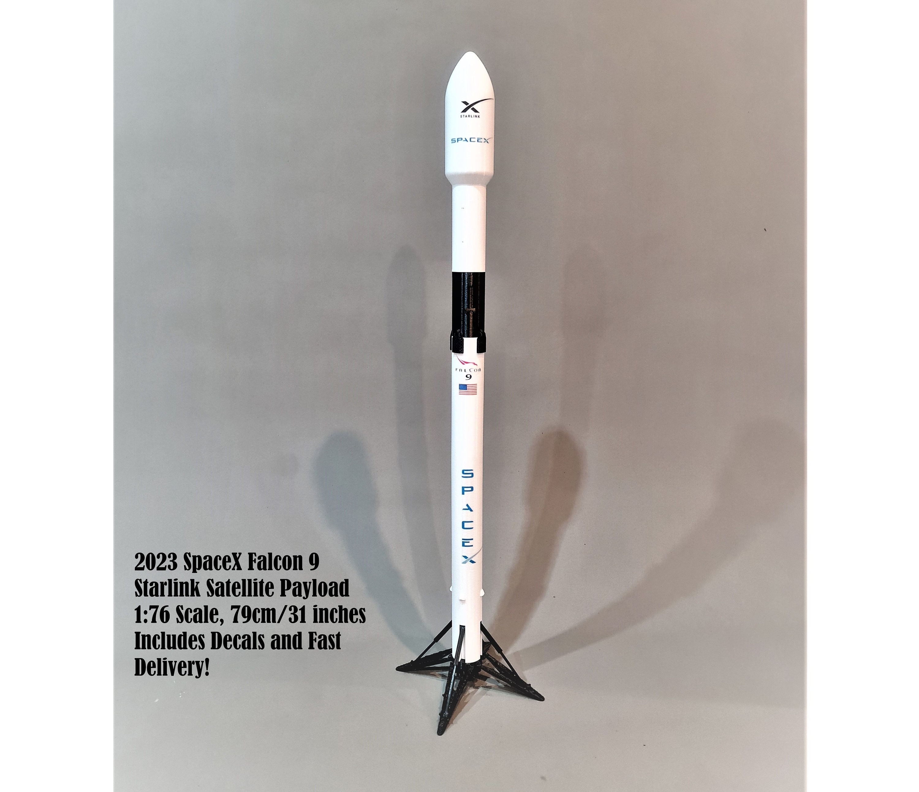 2023 Spacex Falcon 9 With Starlink Satellite Payload - Display Model ...