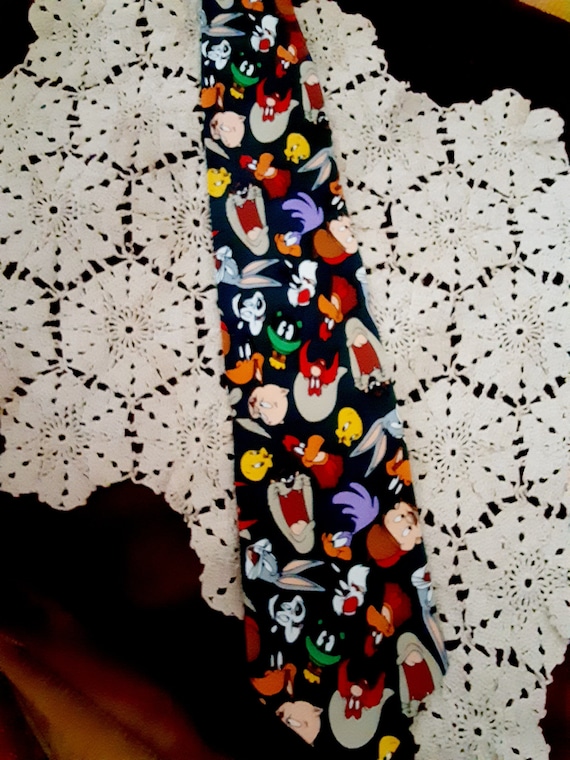 Vintage Looney Tunes Tie Taz Bugs Bunny Marvin Daffy … - Gem Vintage Looney Tunes Tie Taz Bugs Bunny Marvin Daffy … - Gem