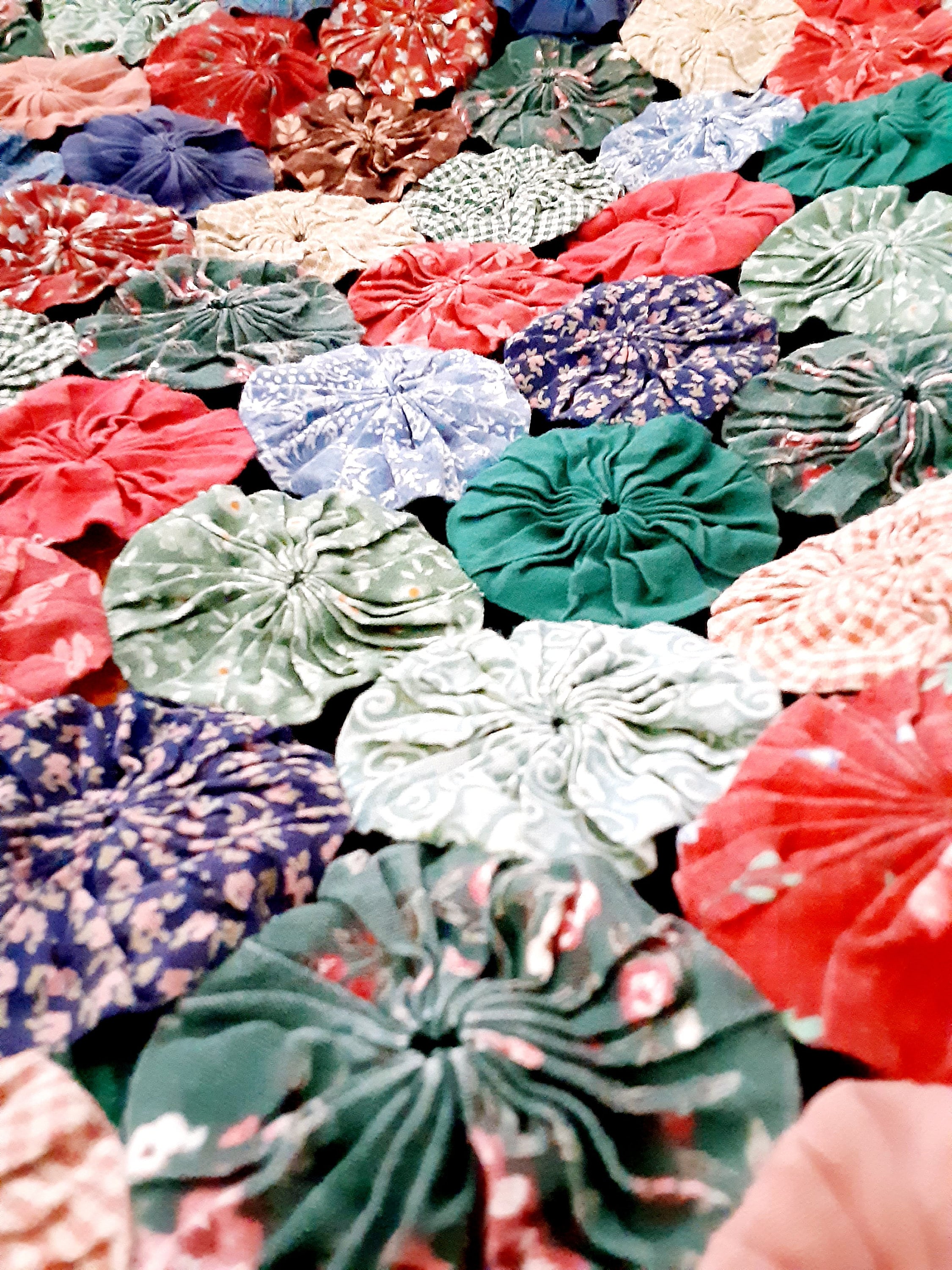 Vintage Yo Yo Quilt Country Farmhouse Handmade - Etsy