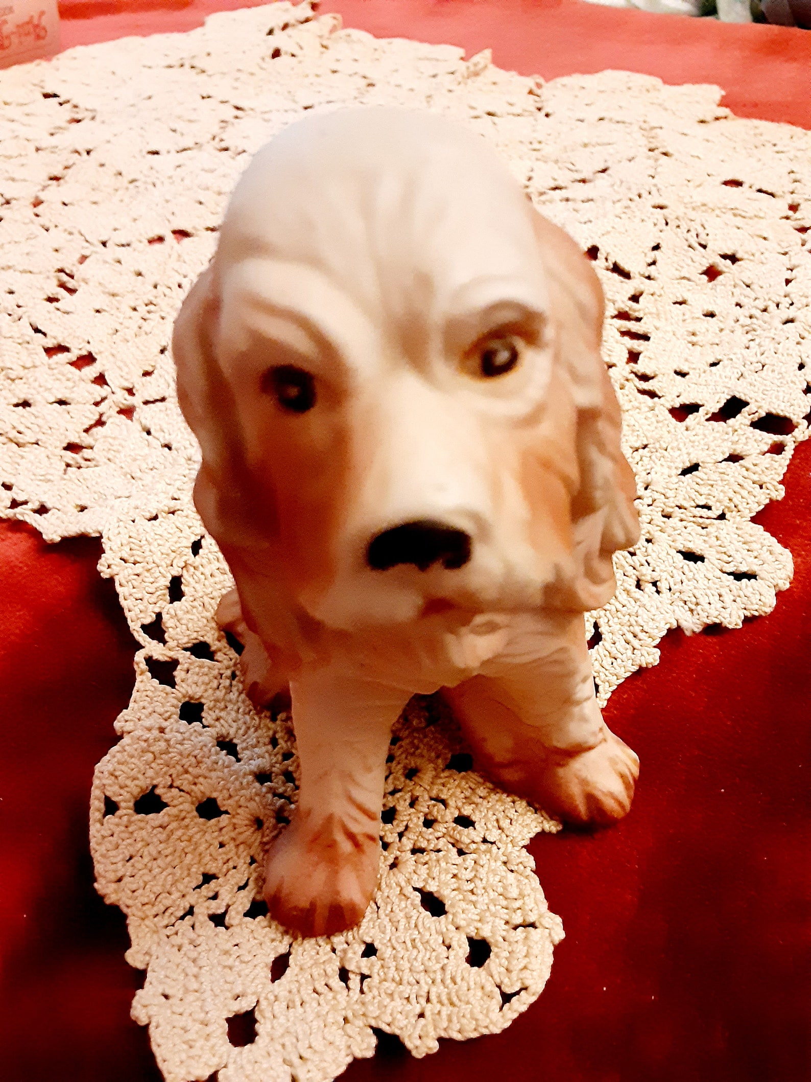 Vintage Spaniel Dog Figurine Bisque Porcelain Japan - Etsy