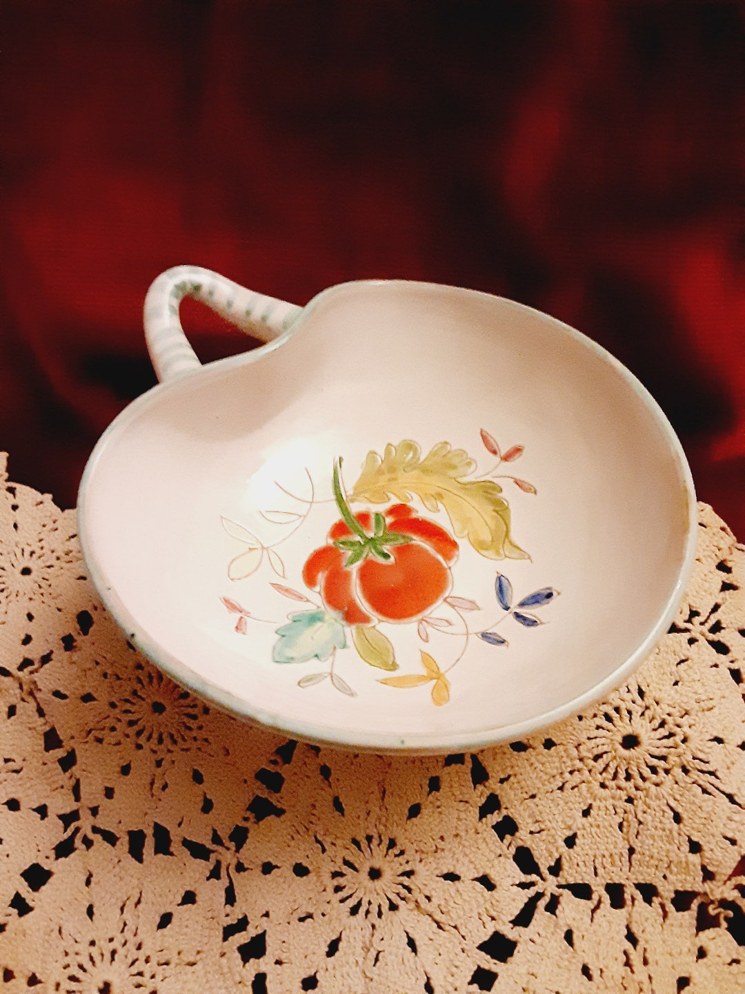 Vintage Italy Redware Bowl Tomato Decorative Wall Hanging Home Decor ...