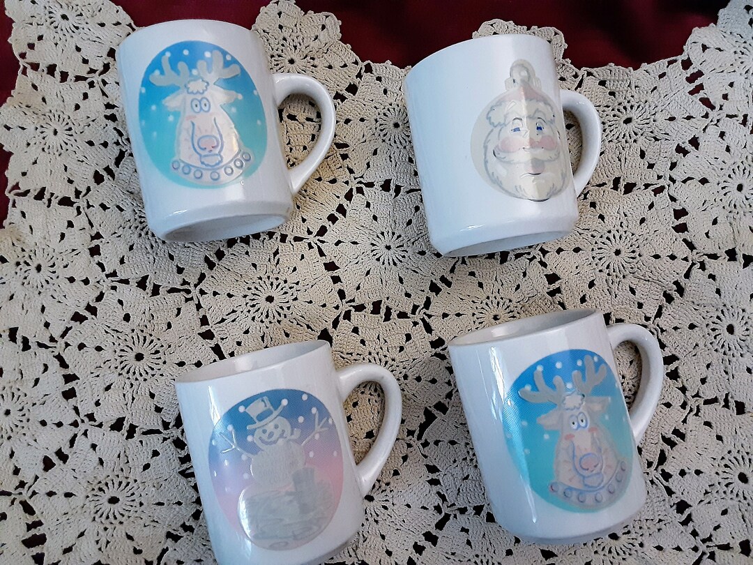 Vintage Denny's Christmas Heat Activated Color Changing Coffee Tea Mug ...