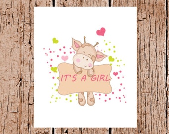 Its a girl card | Etsy