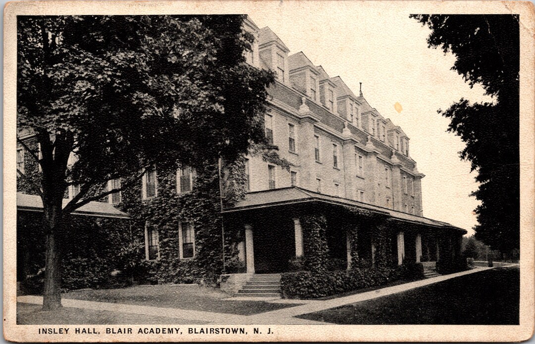 Blairstown New Jersey NJ Blair Academy Insley Hall Vintage Postcard - Etsy