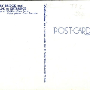 Watkins Glen New York Sentry Bridge & Cascade at Entrance to - Etsy