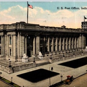1914 Post Office Indianapolis Indiana IN Vintage Postcard L1 - Etsy