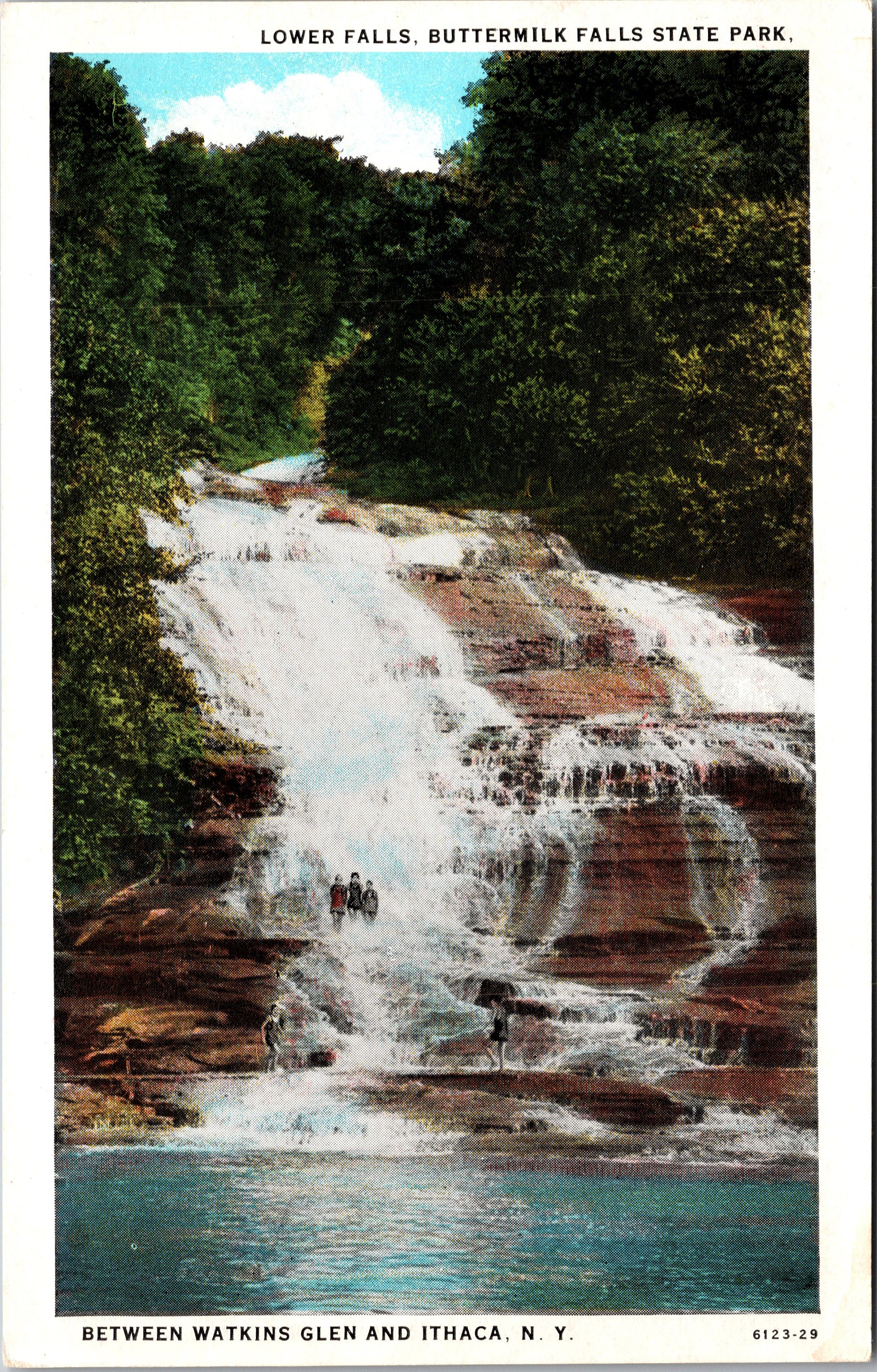 Ithaca New York NY Buttermilk Falls State Park Lower Falls Postcard - Etsy