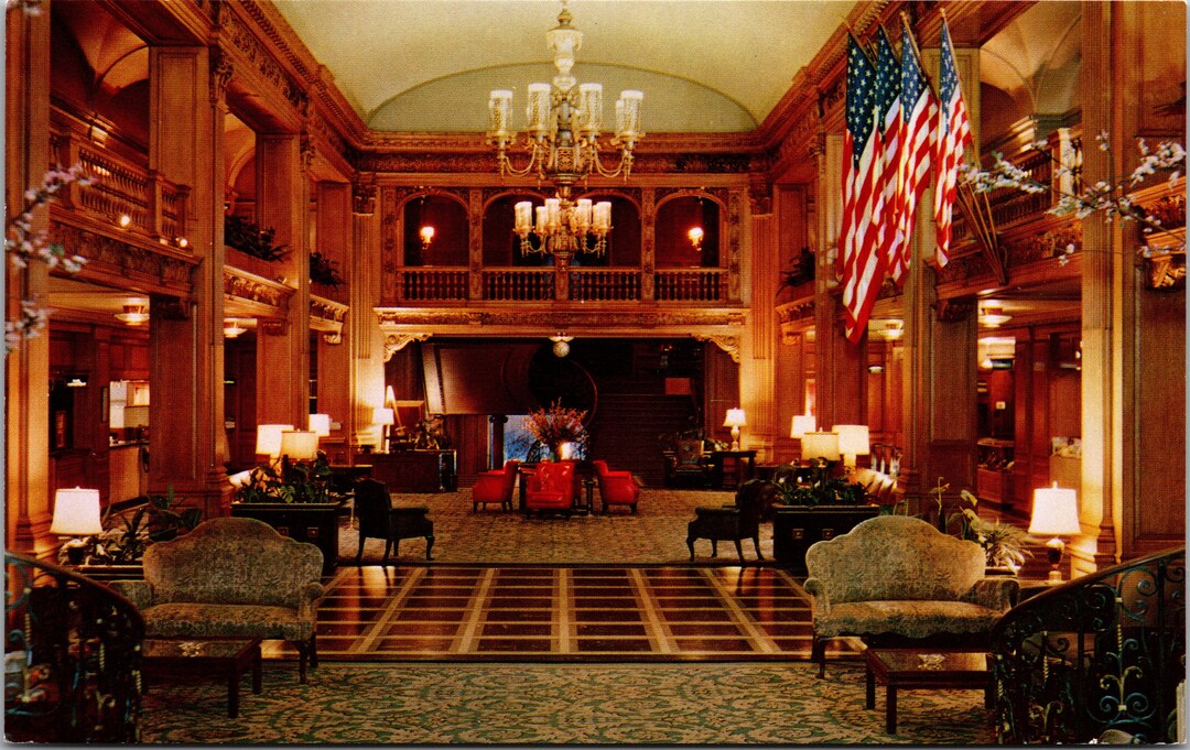 Seattle Washington WA Olympic Western Hotel Main Lobby - Etsy