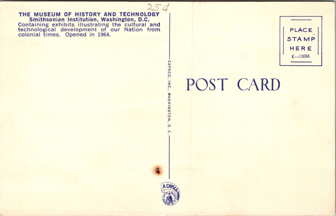 Washington DC Smithsonian Institution Museum of History & Technology ...