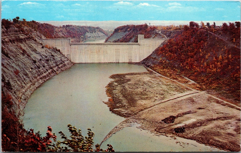 Mt Morris Dam Letchworth State Park Castile New York NY Postcard L2 - Etsy