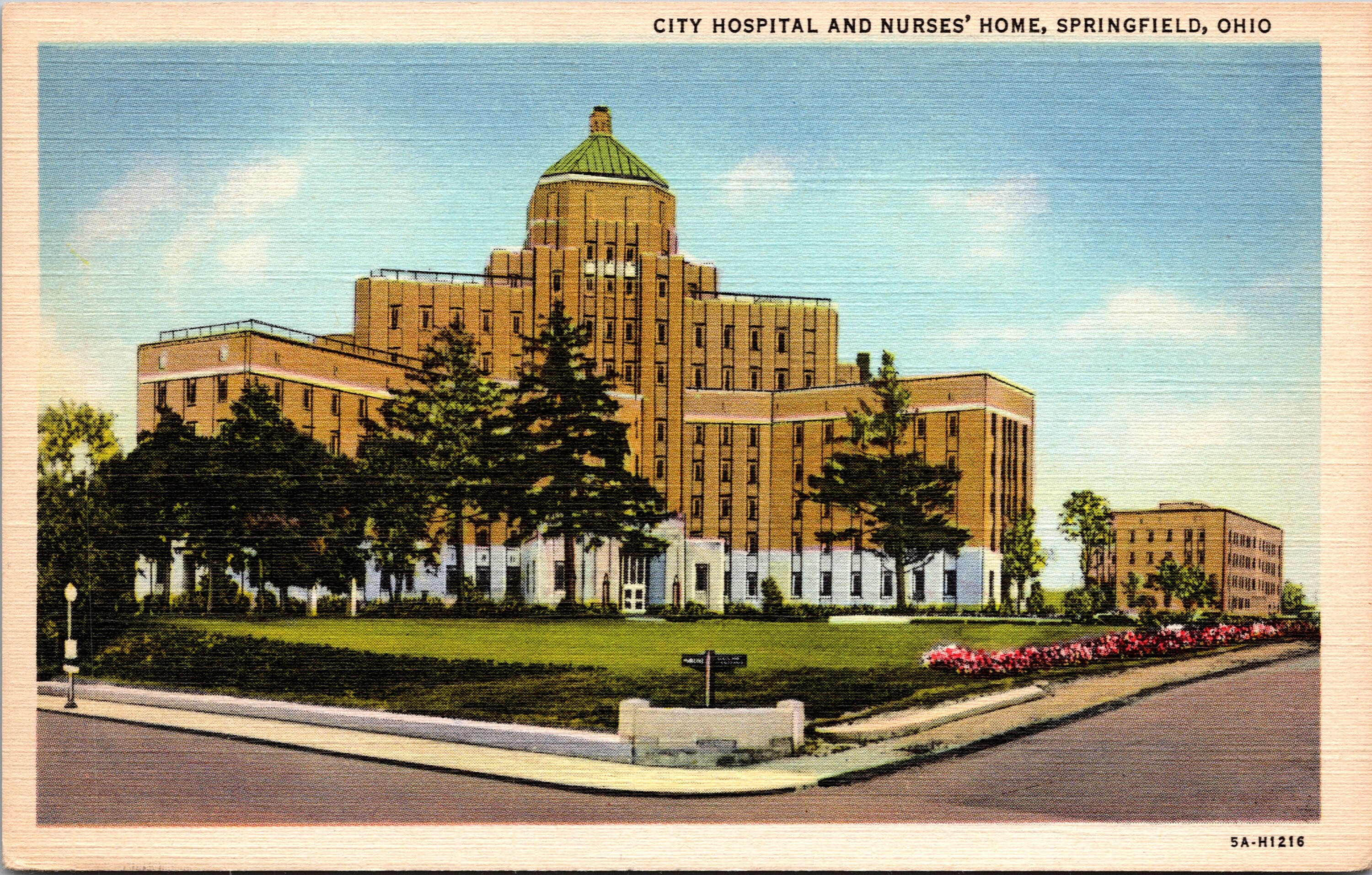 City Hospital & Nurses Home Springfield Ohio OH Linen Postcard L2 - Etsy