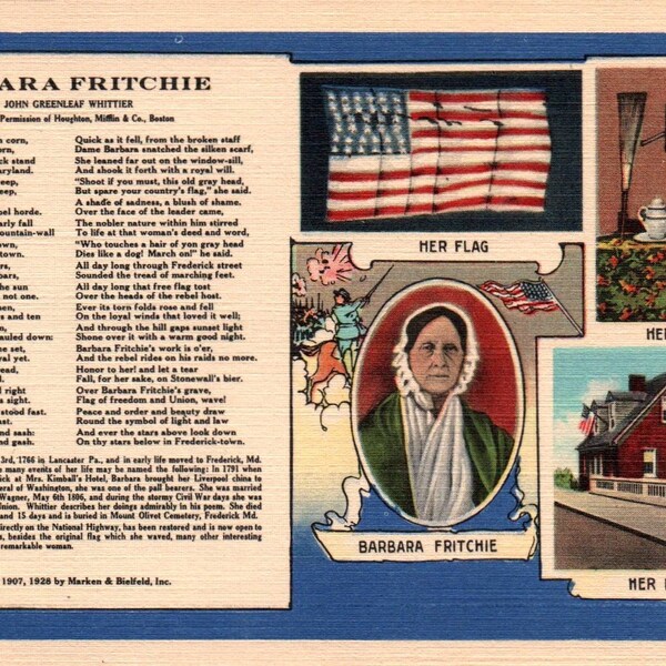 Fritchie Postcard - Etsy