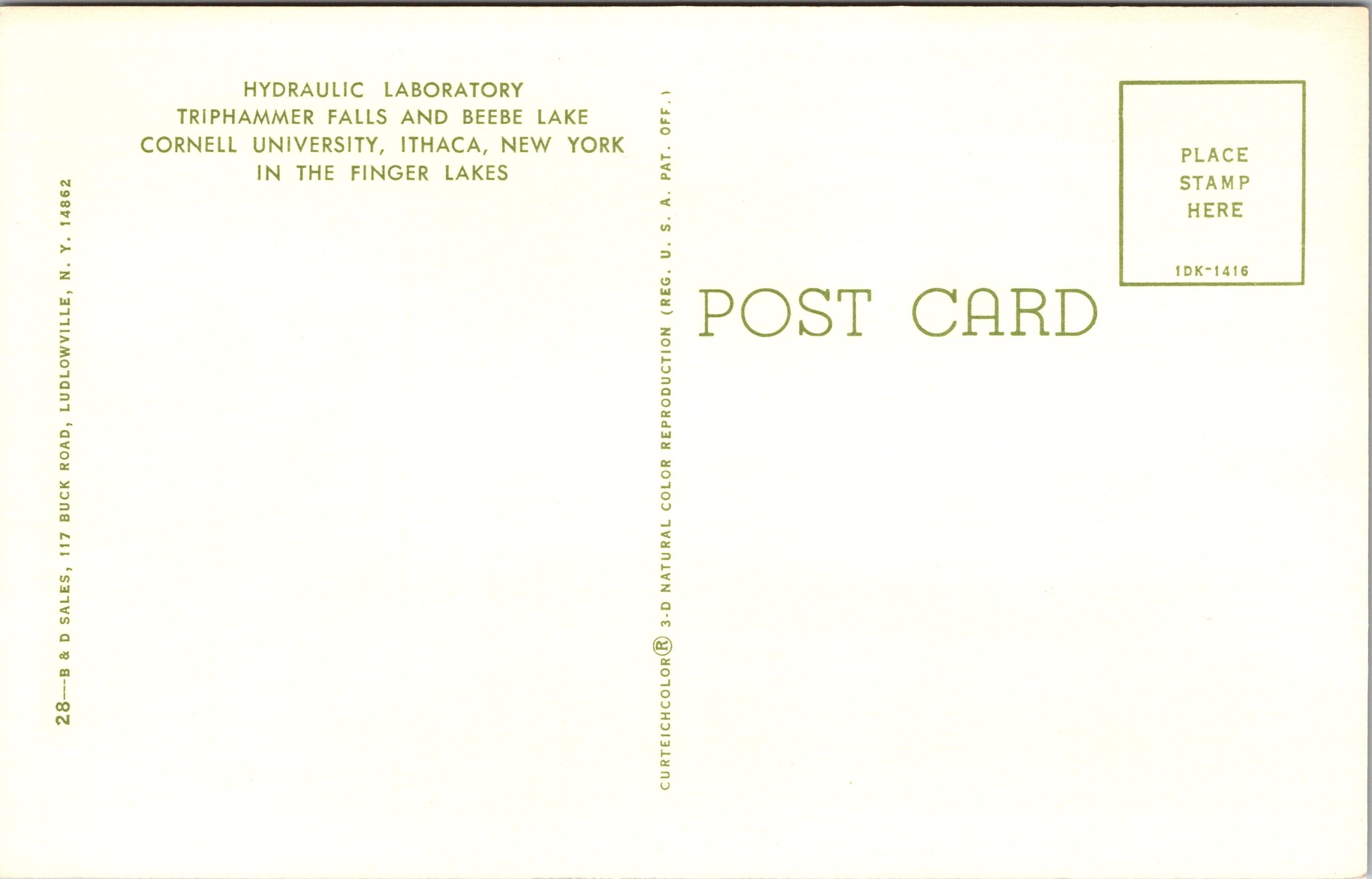 Ithaca New York NY Triphammer Falls & Beebe Lake Postcard - Etsy