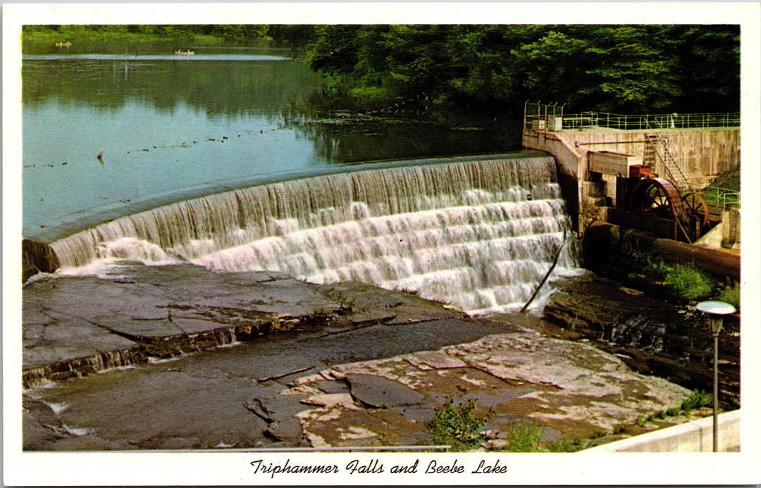 Ithaca New York NY Triphammer Falls & Beebe Lake Postcard - Etsy