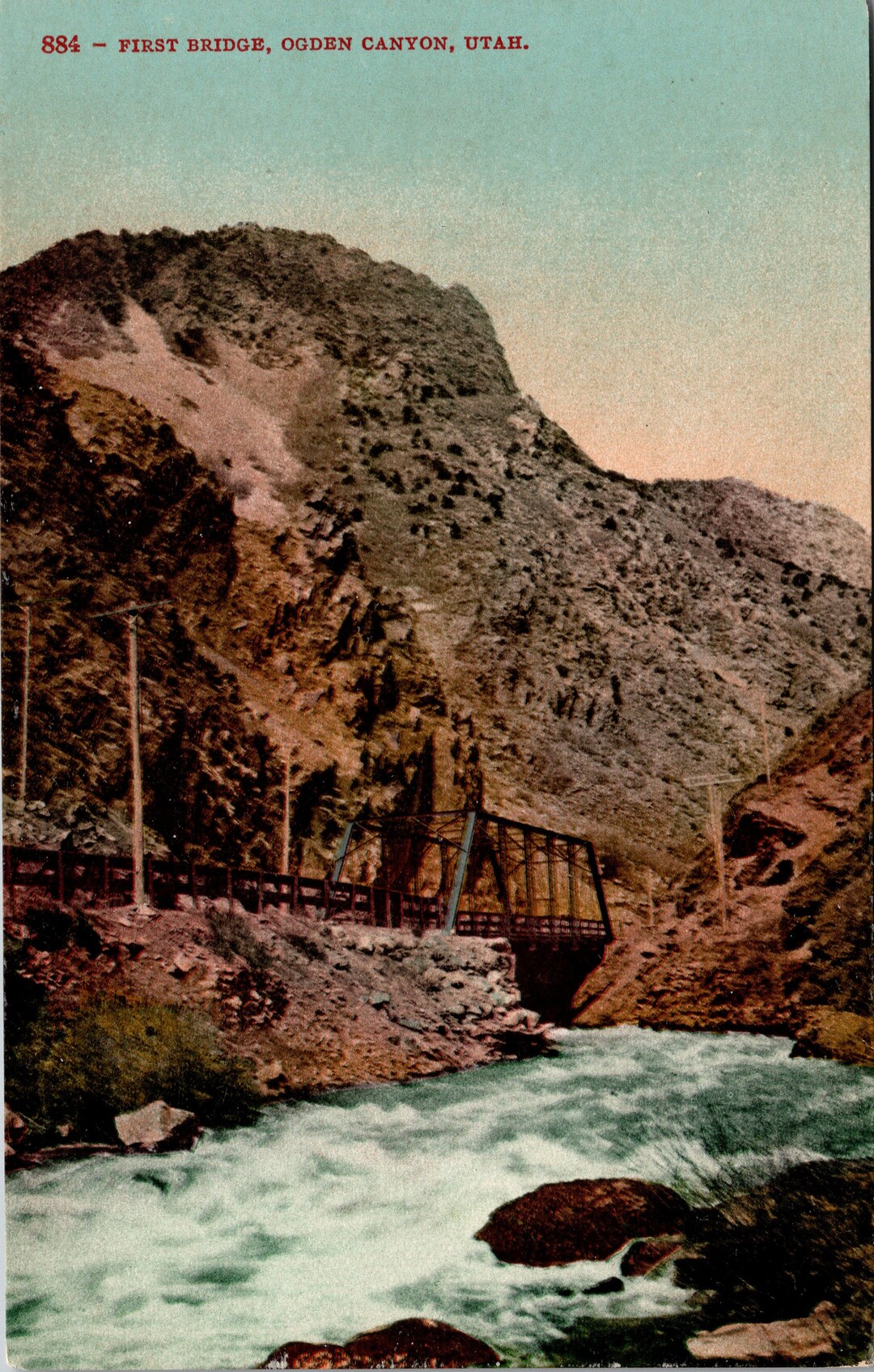 Ogden Utah UT Ogden Canyon First Bridge Vintage Postcard - Etsy