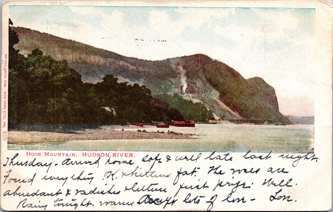 1907 New York NY Hook Mountain Hudson River UDB Vintage Postcard L52 - Etsy