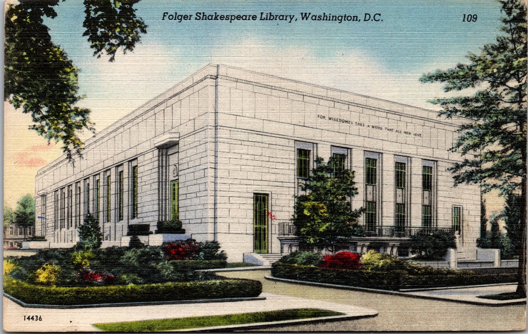 Washington DC Folger Shakespeare Library Linen Vintage - Etsy