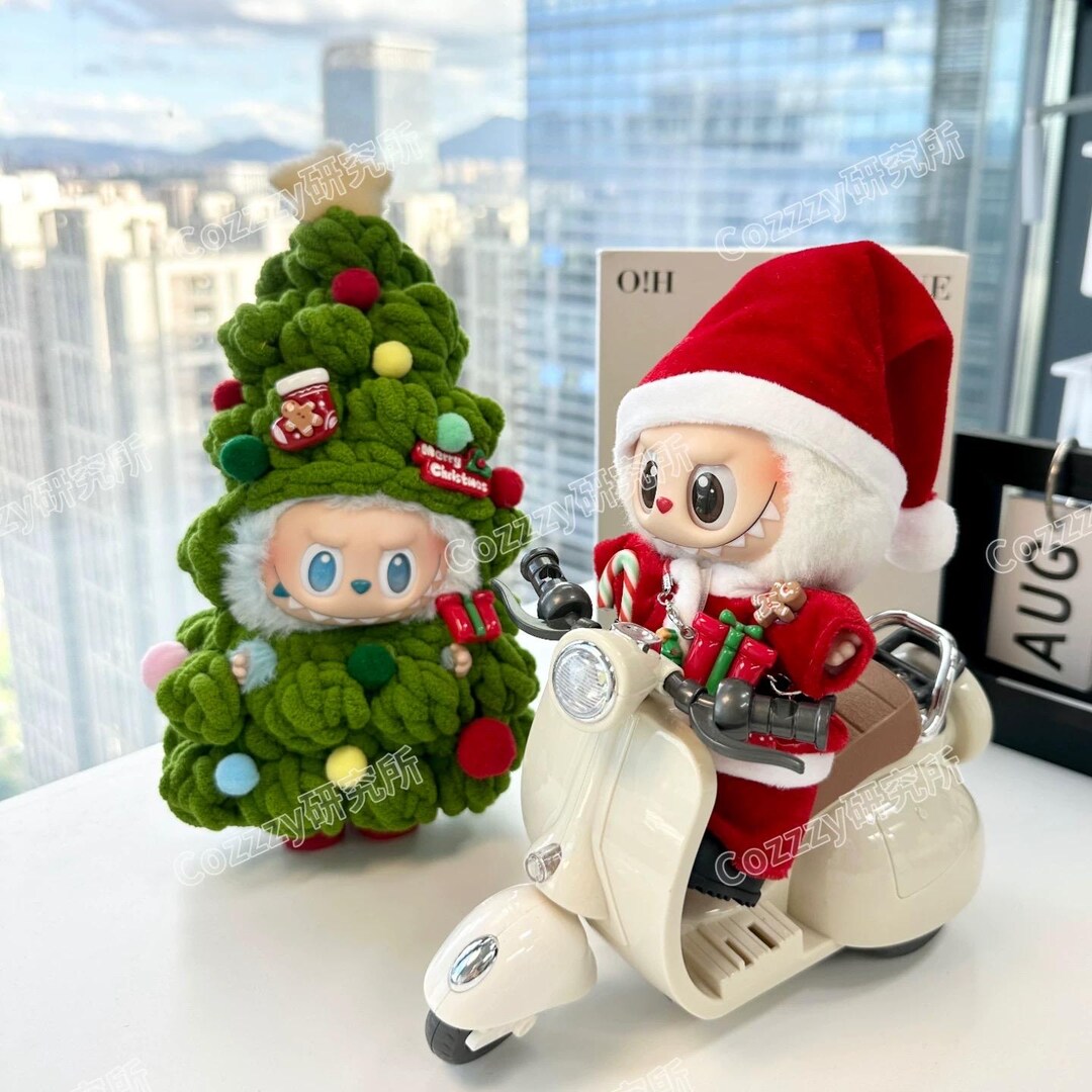LABUBU Clothes for V1 V2 V3 Series One Piece Knitted Christmas Tree ...