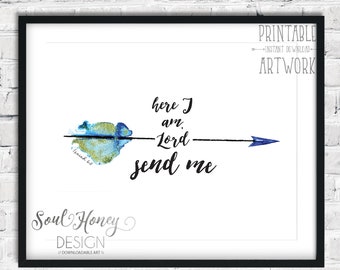 Here I Am Lord Send Me Wall Art - Etsy