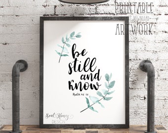 Be Still and Know Christian Wall Art / 8 X 10 INSTANT - Etsy