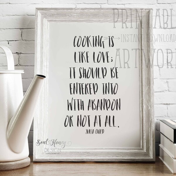Cooking is Like Love - Etsy