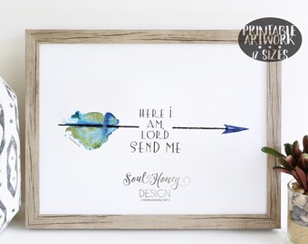 Here I Am Lord Send Me Wall Art - Etsy