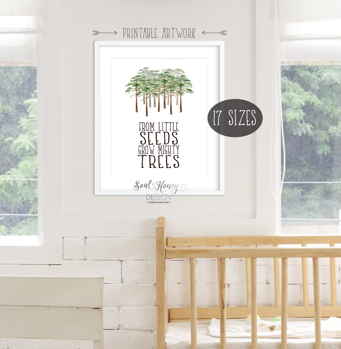 Downloadable Prints From Little Seeds Grow Mighty Trees | Etsy