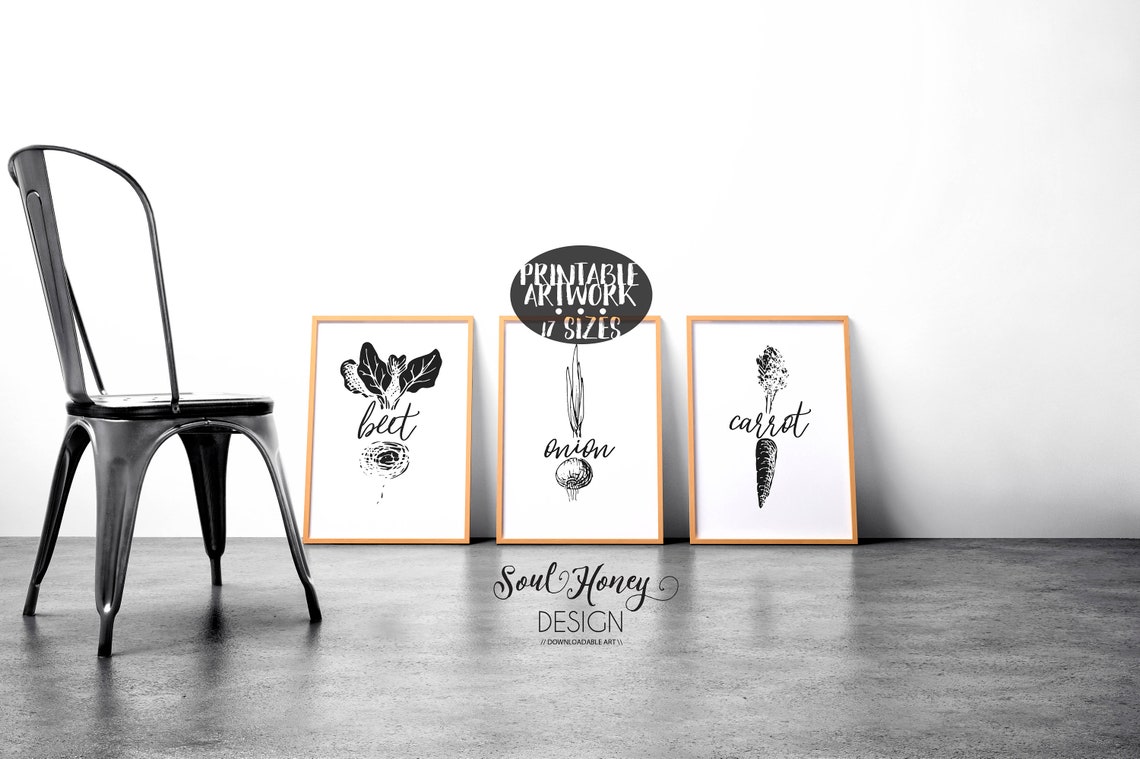 Downloadable Prints Set 3 Prints Hand Sketched - Etsy