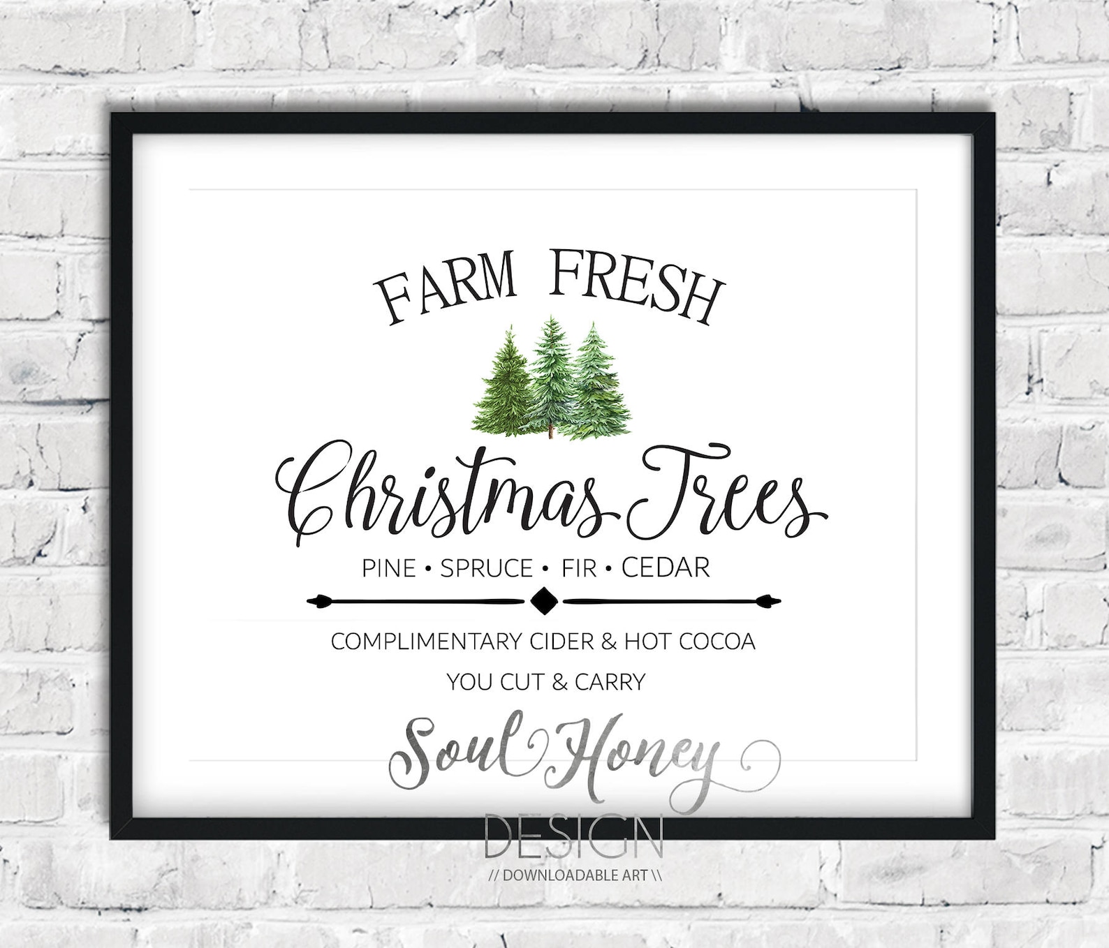 Downloadable Prints Farm Fresh Christmas Trees Print - Etsy