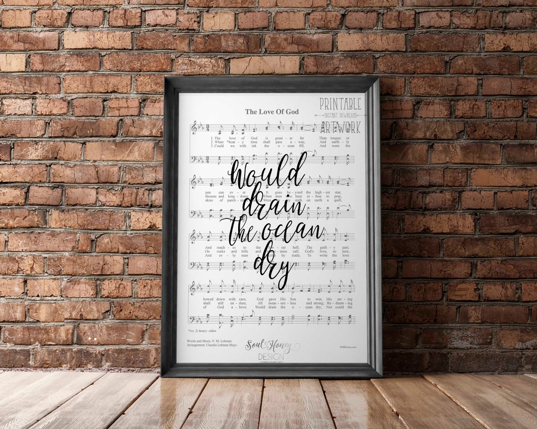 Downloadable Prints the Love of God Hymn Sheet Music Hymn Sheet Music ...