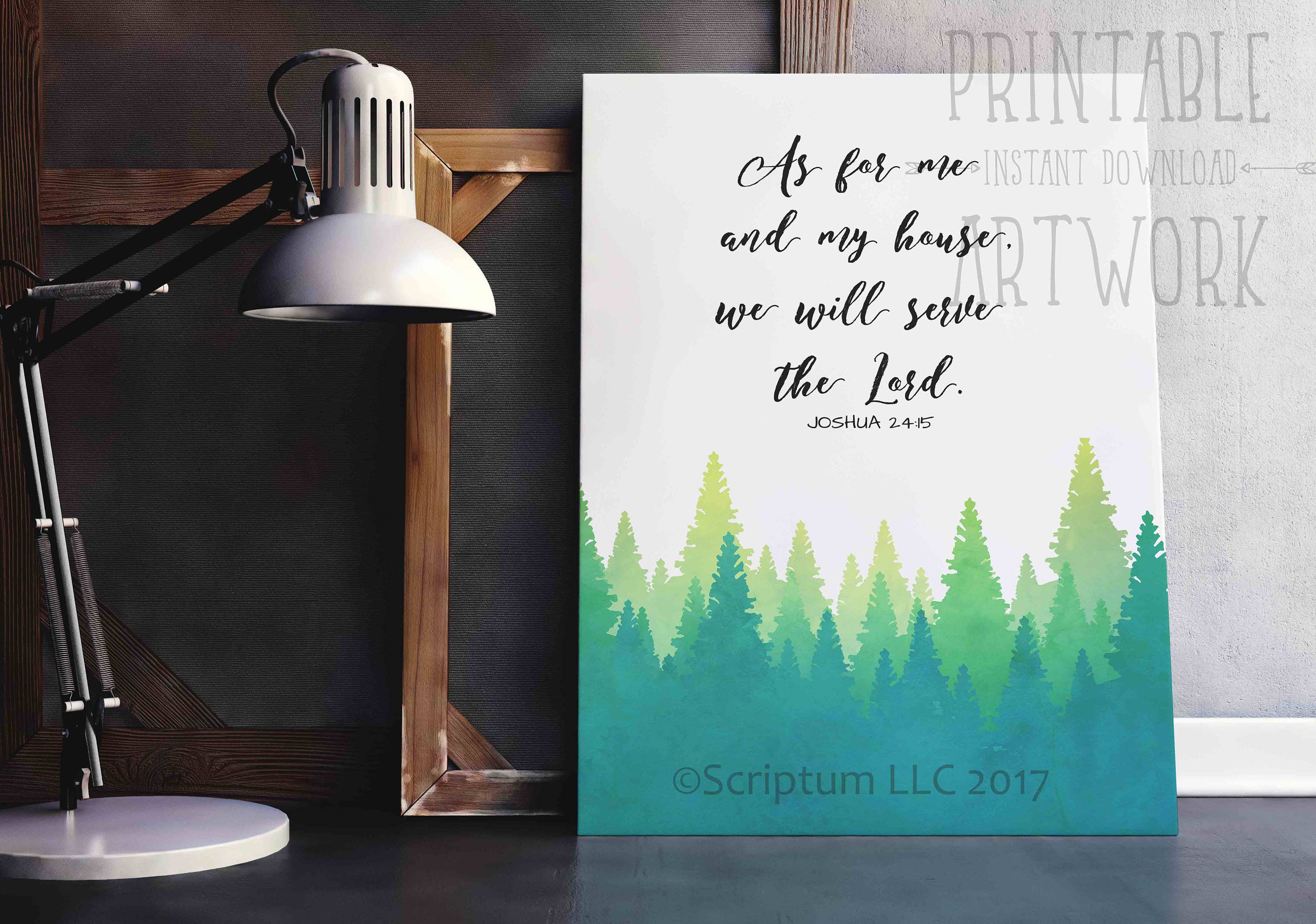 As for Me and My House We Will Serve the Lord Joshua 24:15 | Etsy