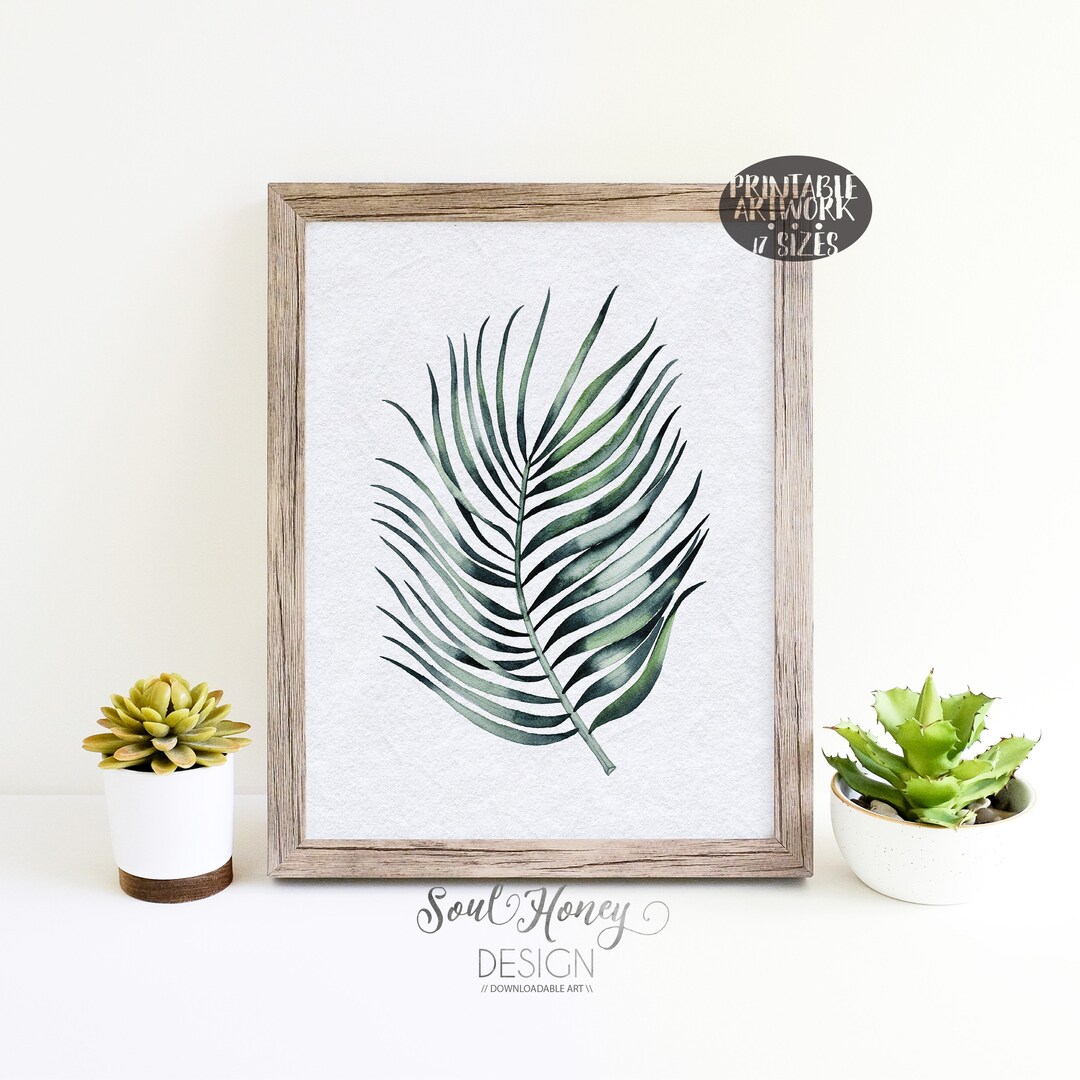 Downloadable Prints Watercolor Botanical Print Maidenhair Fern Leaf ...