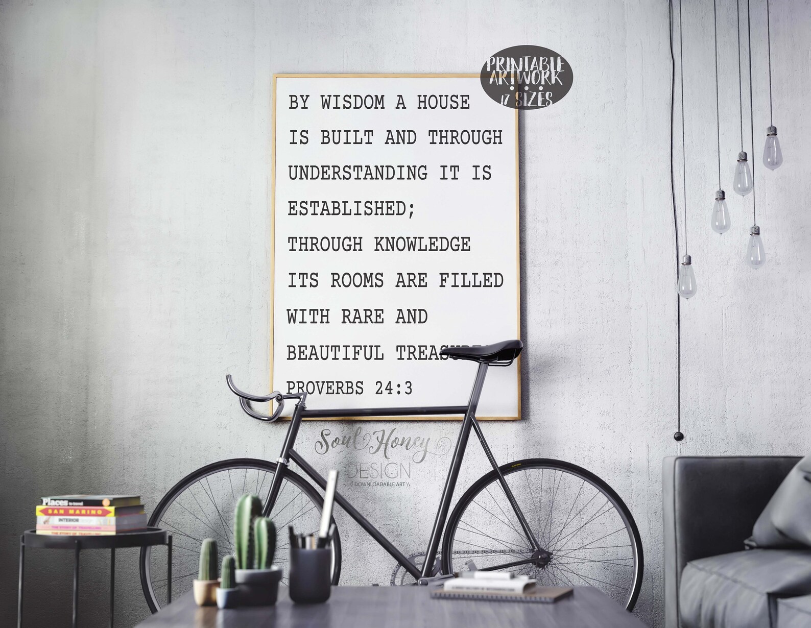 Downloadable Prints by Wisdom a House is Built Proverbs | Etsy