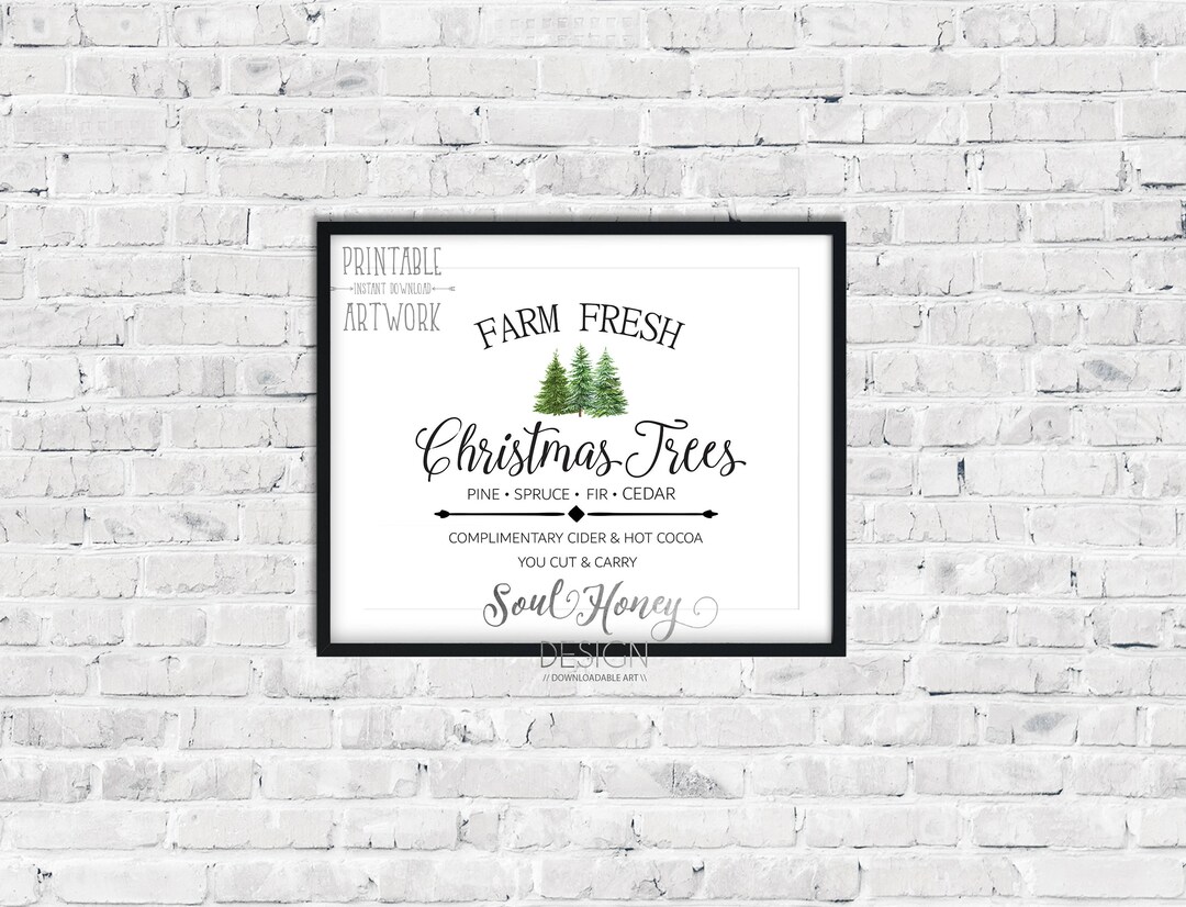 Downloadable Prints Farm Fresh Christmas Trees Print Christmas Tree ...