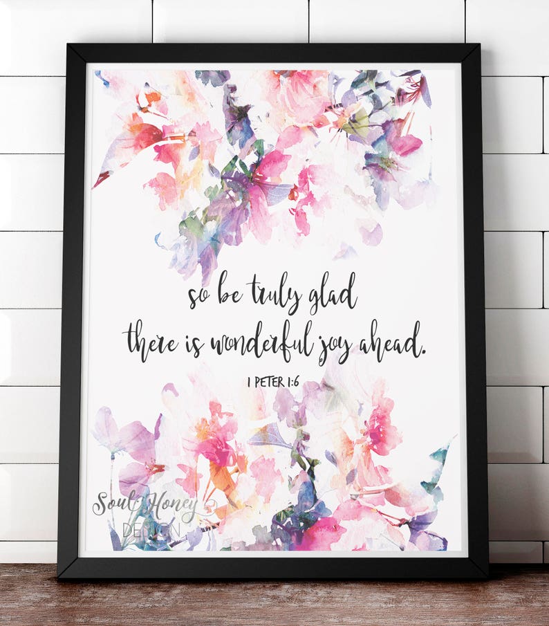 So Be Truly Glad There is Wonderful Joy Ahead 1 Peter - Etsy