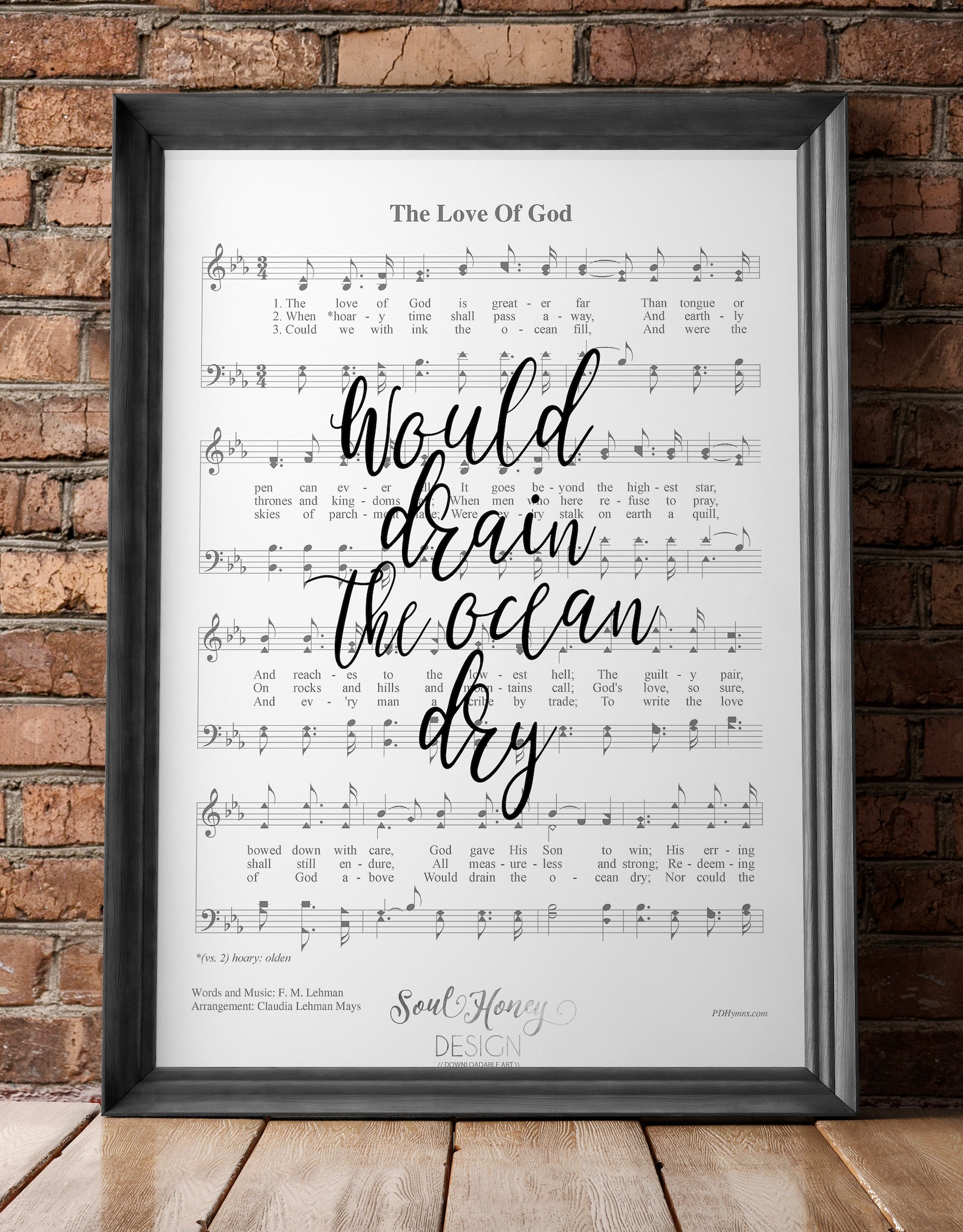 Downloadable Prints the Love of God Hymn Sheet Music Hymn - Etsy