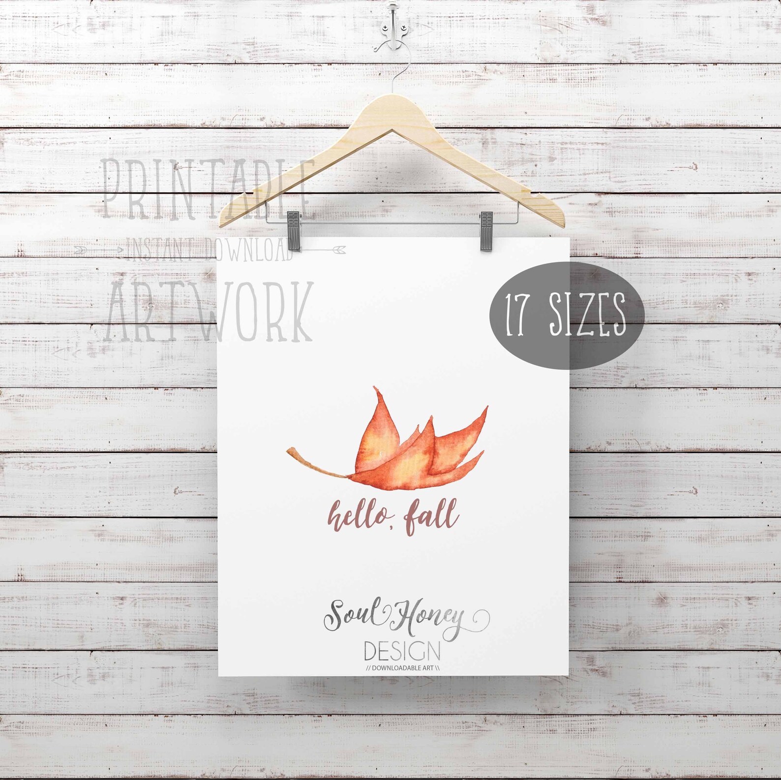 Hello Fall Falling Leaf Fall Decor Thanksgiving Decor - Etsy