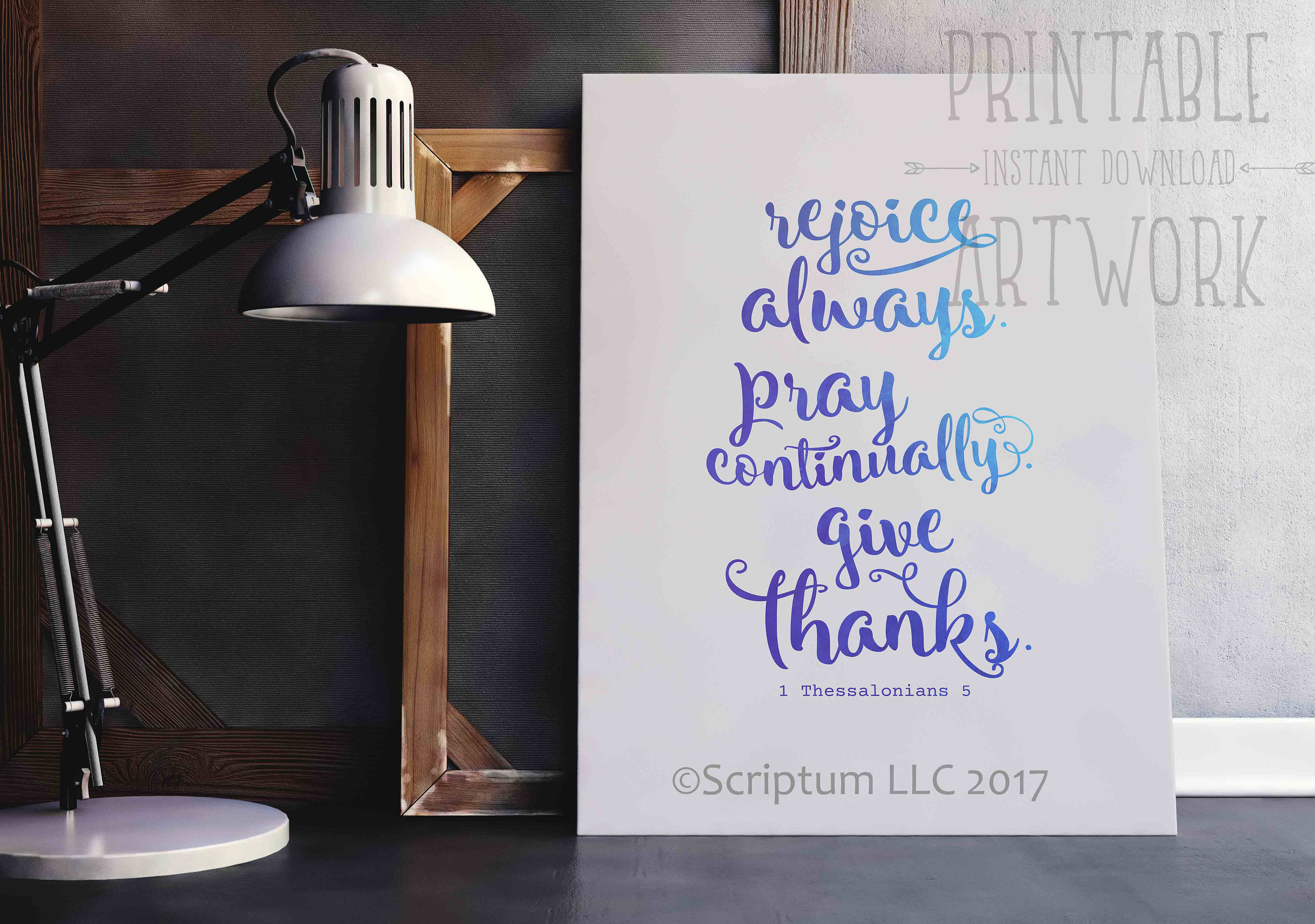 Rejoice Always Pray Continually Give Thanks Watercolor | Etsy