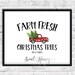 Farm Fresh Christmas Trees Truck and Tree Print Christmas Tree Farm ...